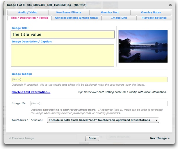 XML Flash Slideshow v4 - Help